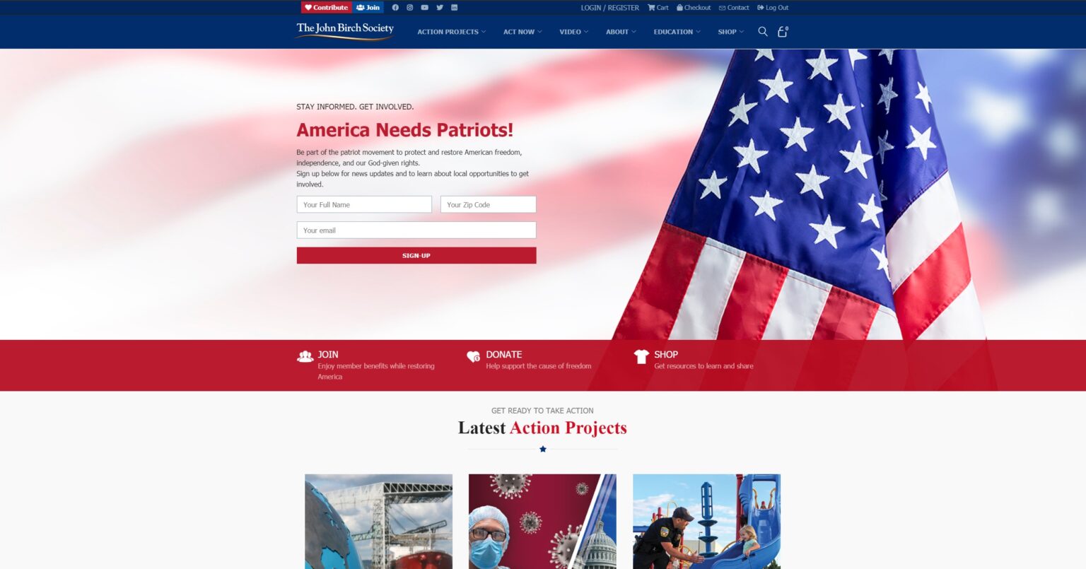 JBS.org Website Launched : The John Birch Society